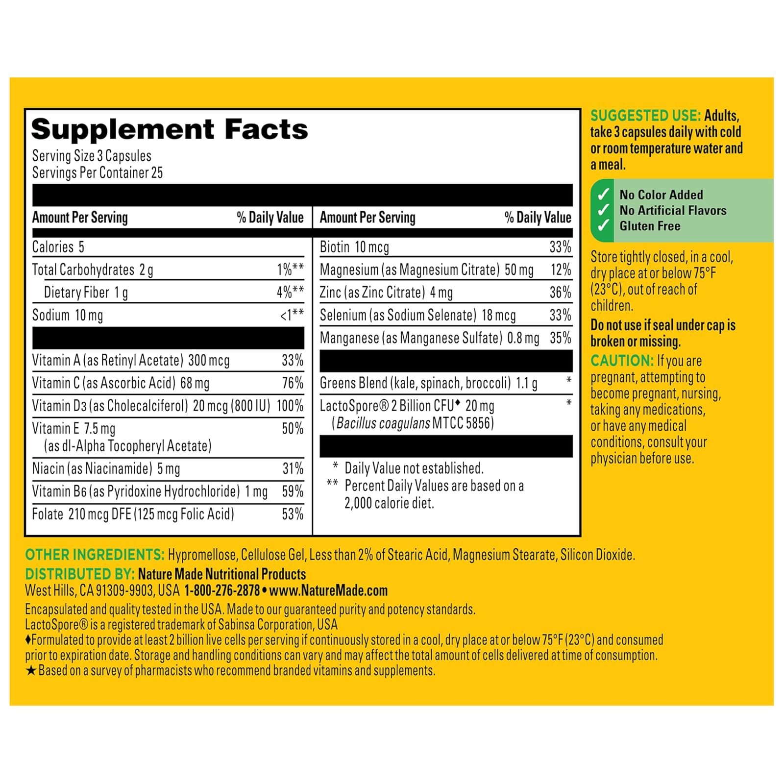 Natural multivitamins for vitality