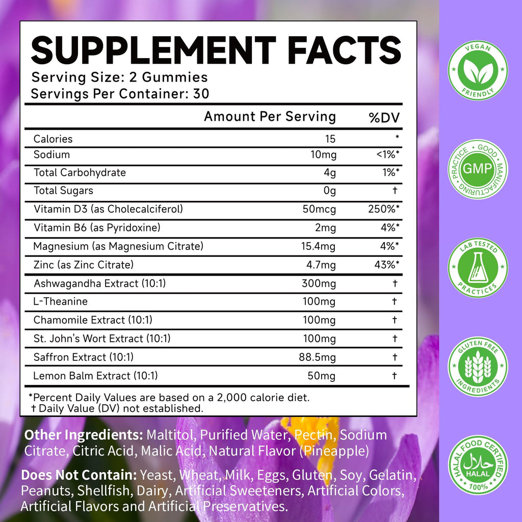 Natural multivitamins in gummy form