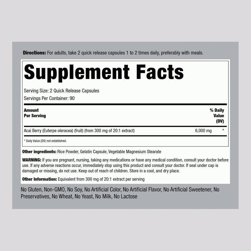 Natural multivitamins with Acai Berry extract
