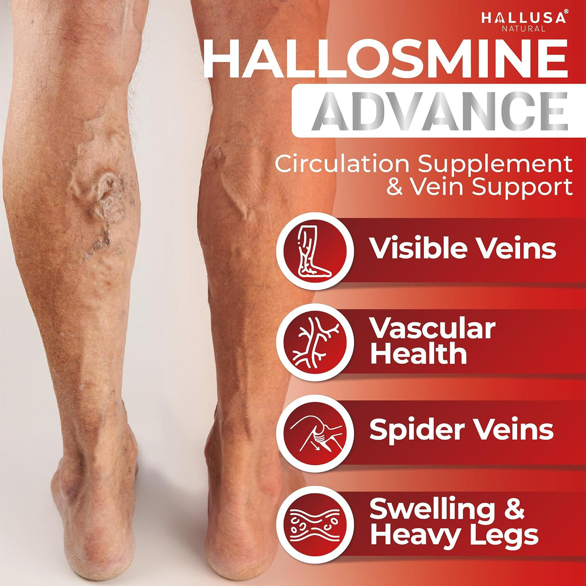 Natural multivitamins with Hallusa Hallosmine benefits