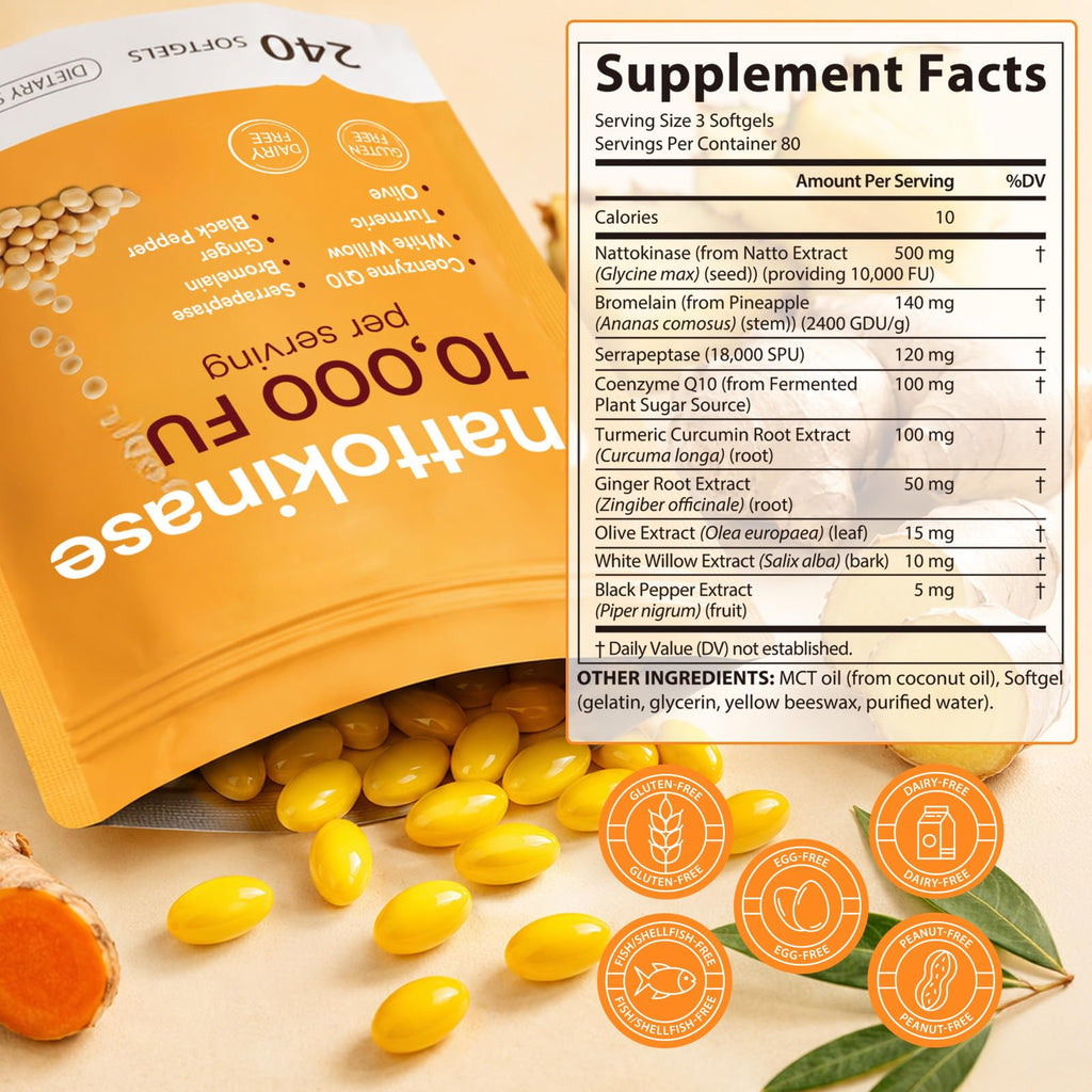 Natural multivitamins with Nattokinase