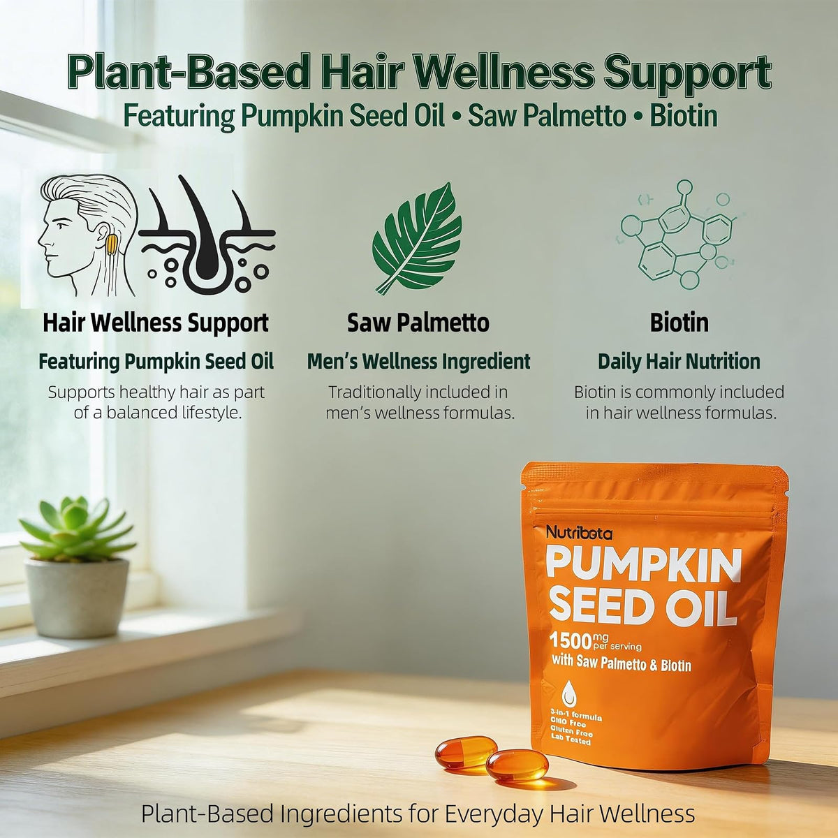 Natural multivitamins with pumpkin seed oil