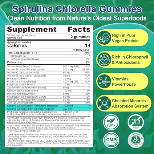 Natural multivitamins with spirulina