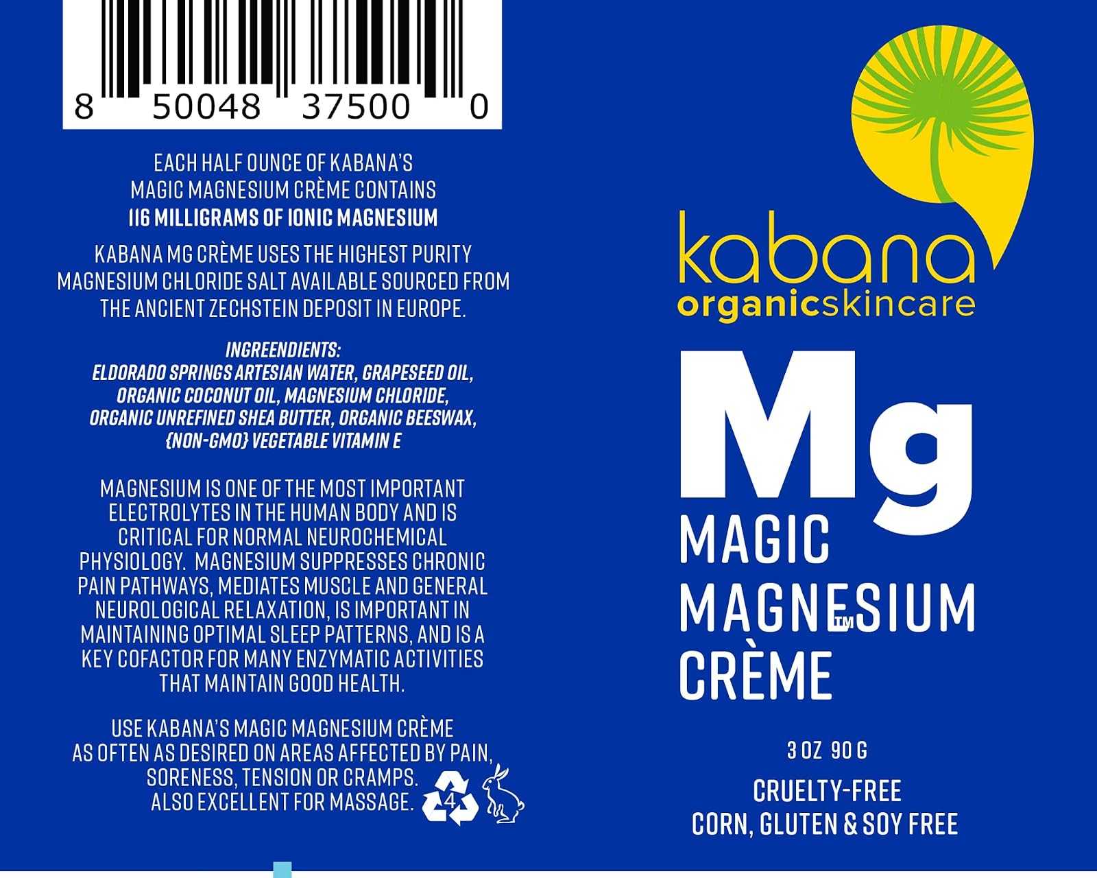 natural muscle recovery magnesium cream