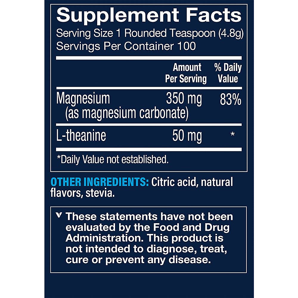 natural muscle relaxation magnesium powder