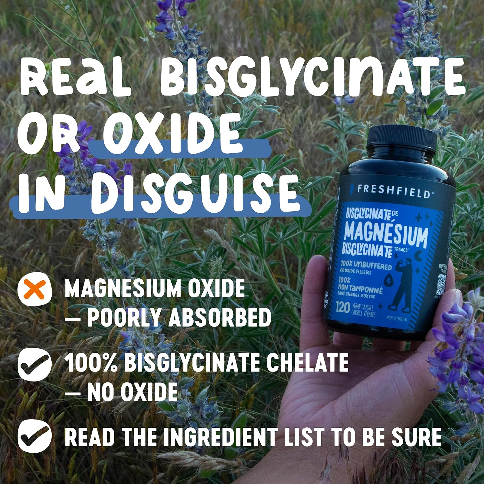 Natural muscle support Magnesium capsules