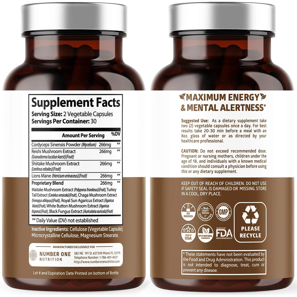 natural mushroom blend capsules