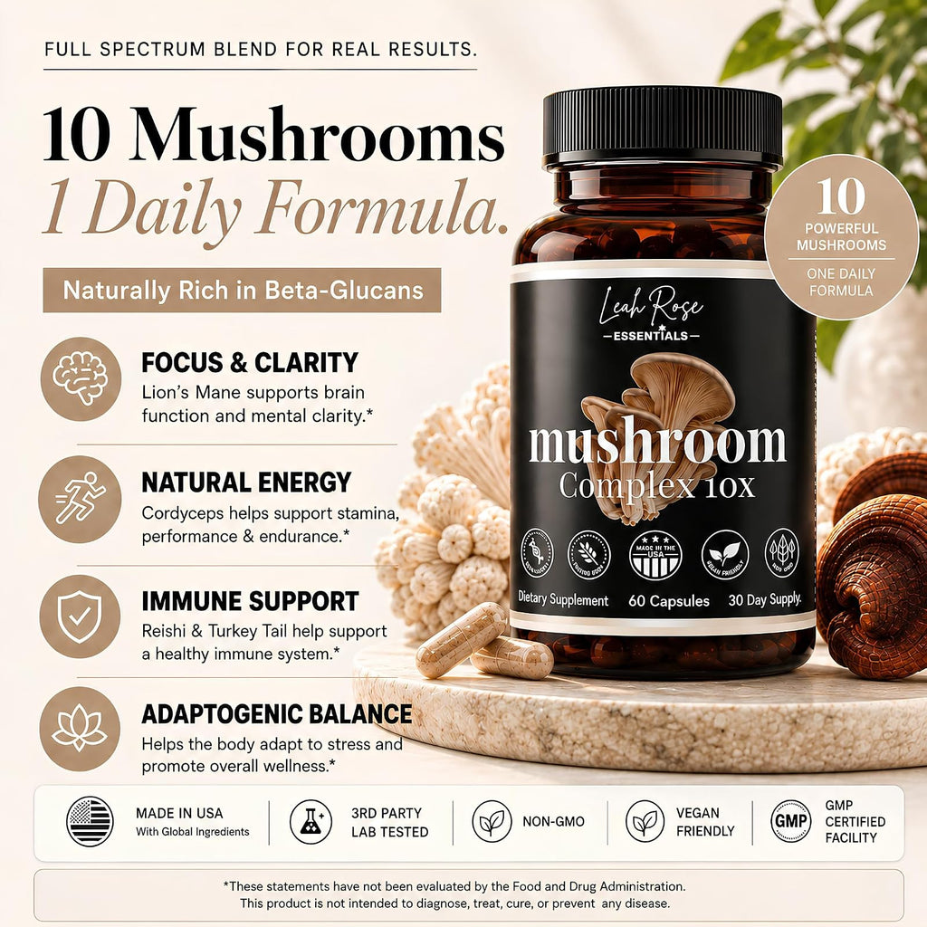 Natural mushroom blend for wellness