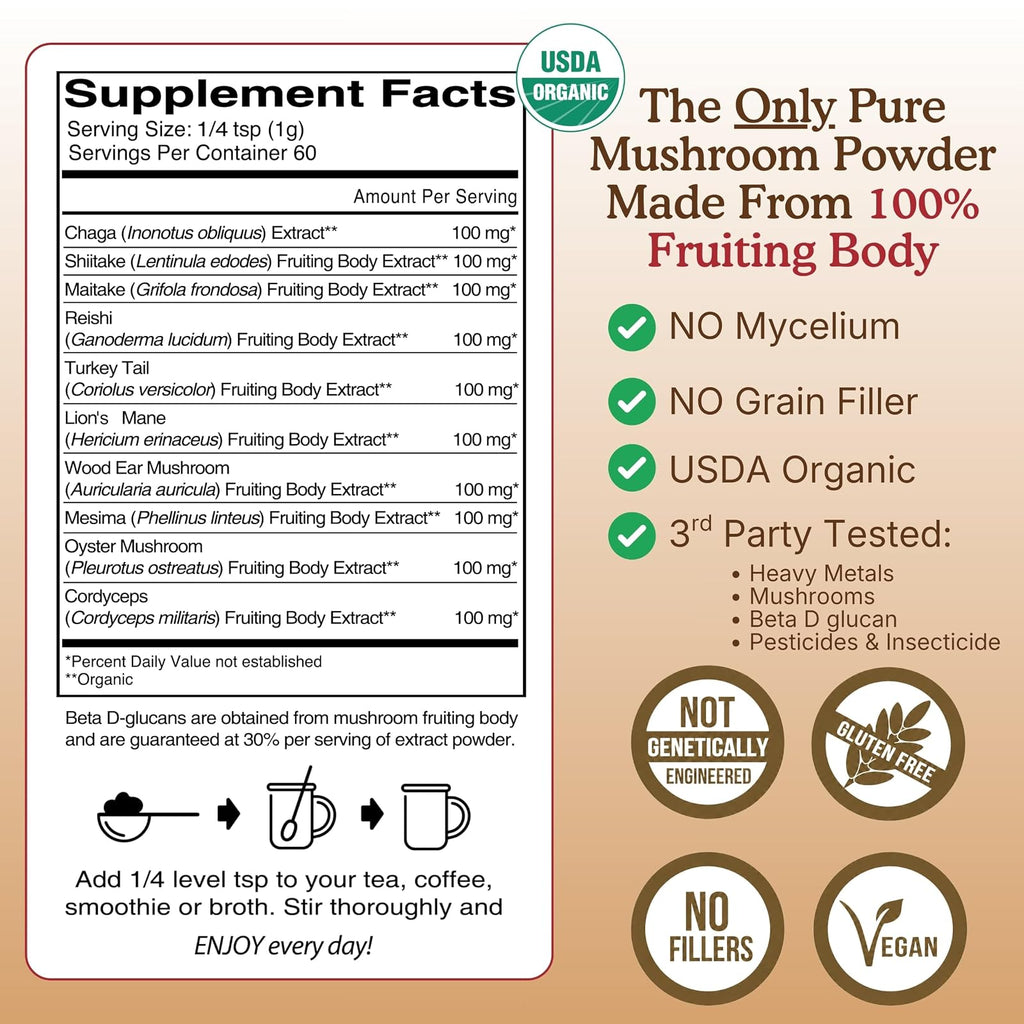 natural mushroom blends for wellness