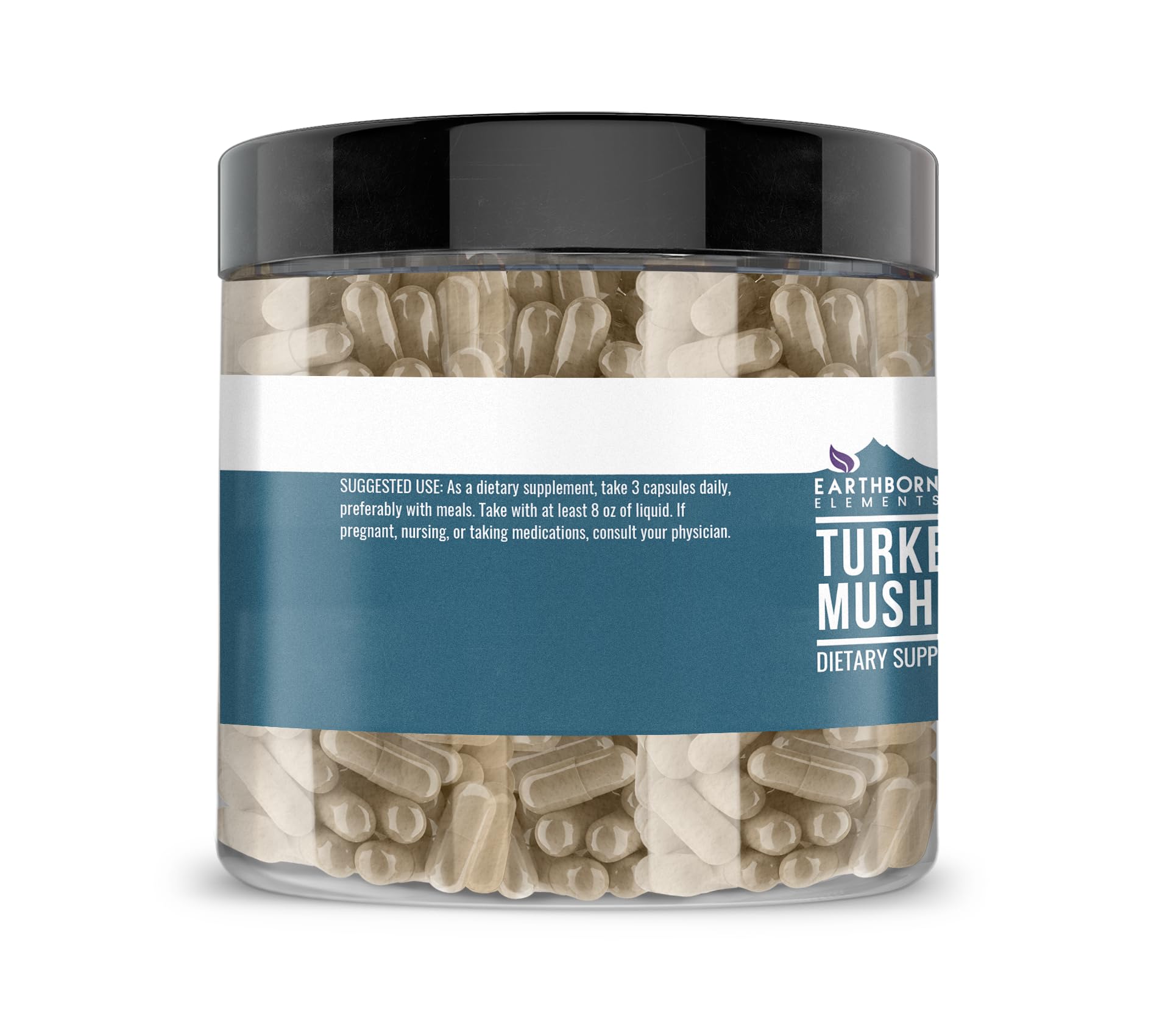 Natural mushroom capsules with no additives