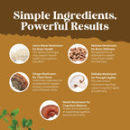 Natural mushroom complex supplement capsules