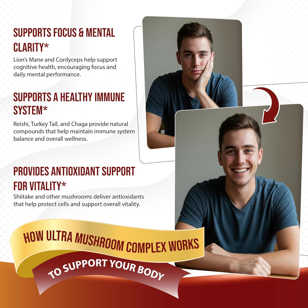 Natural mushroom complex supplement