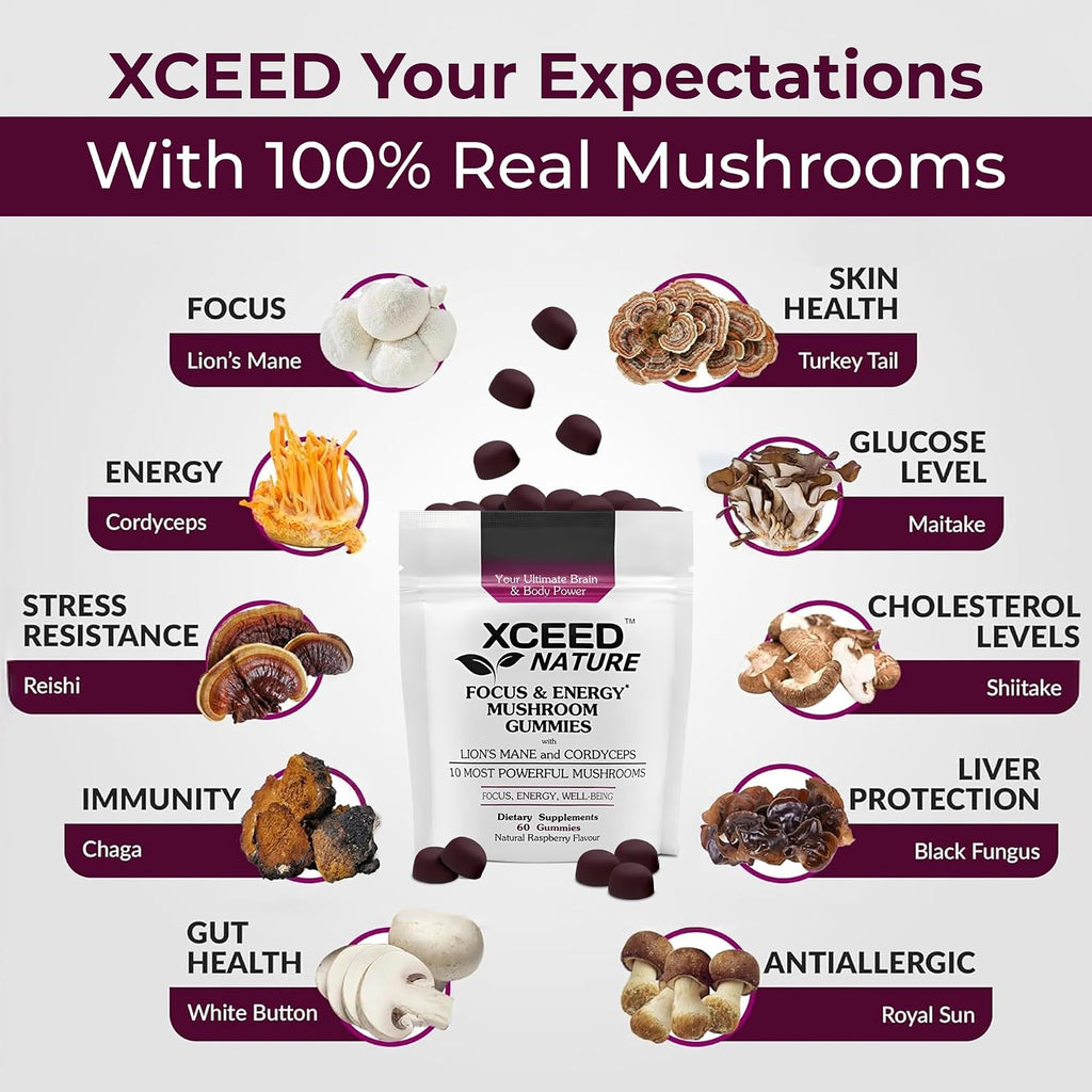 Natural mushroom complex supplement