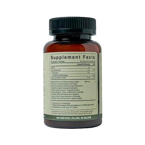 Natural mushroom gummies for focus