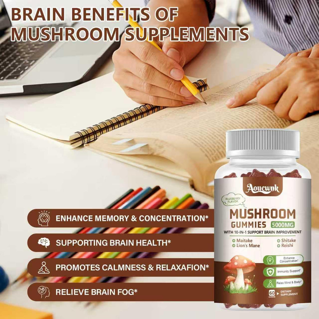 Natural mushroom gummies for immune support