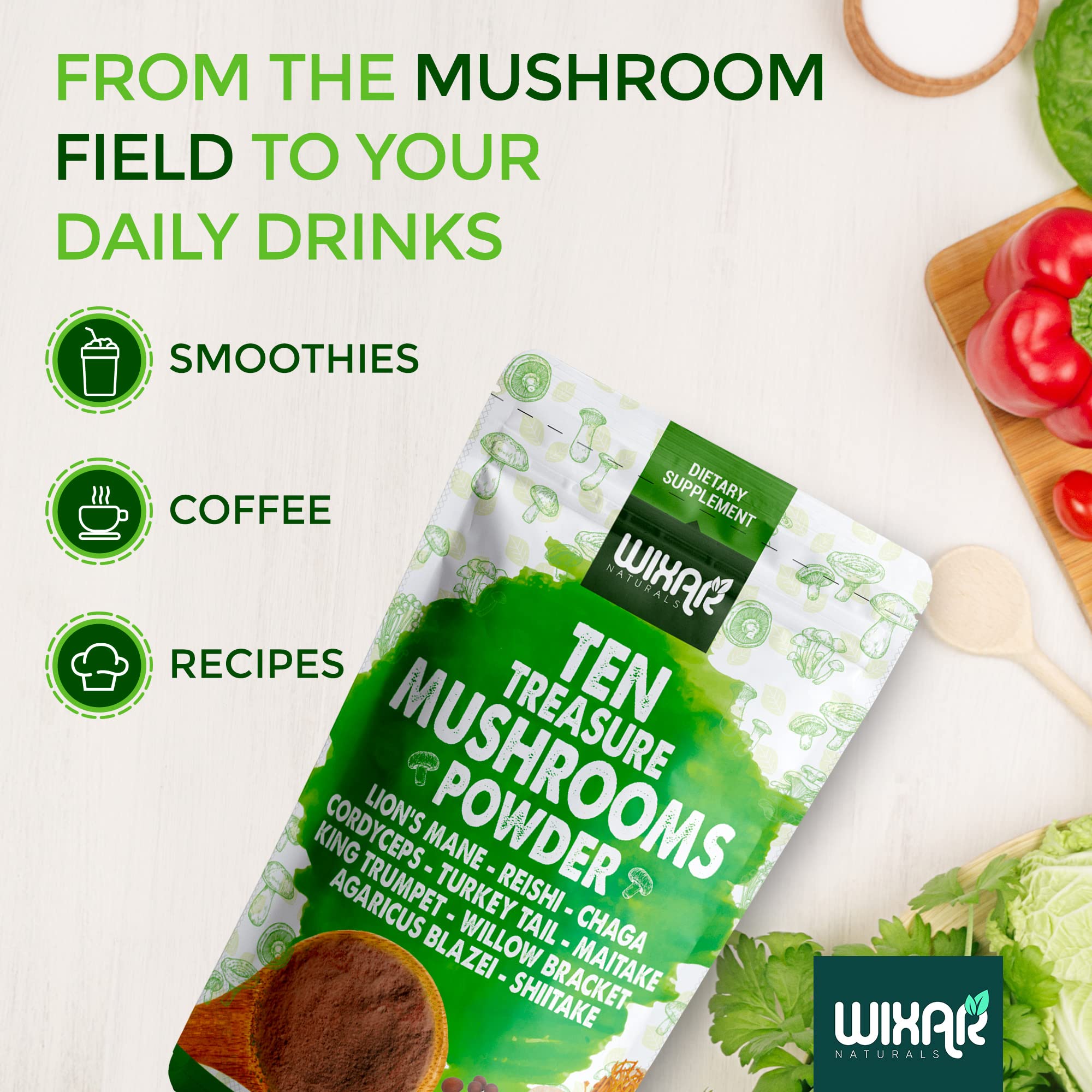 natural mushroom powder for energy