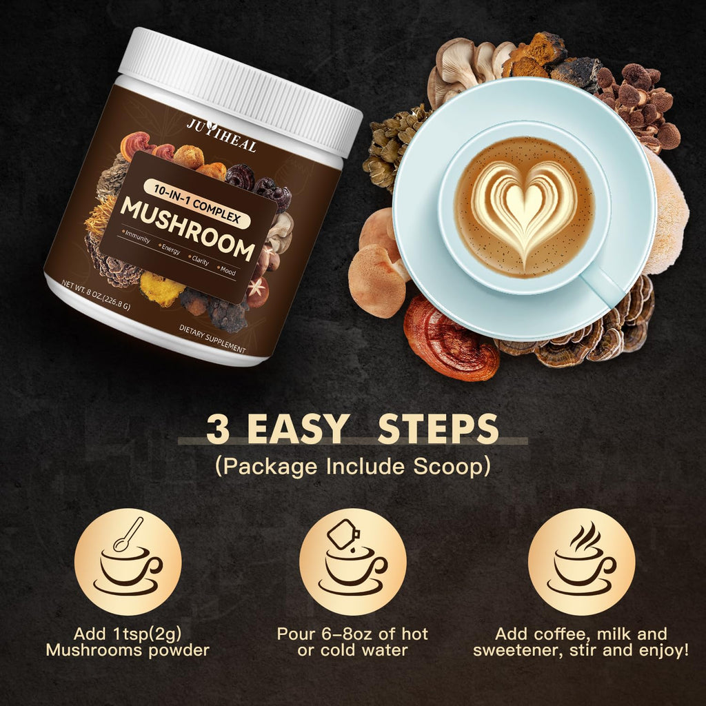 natural mushroom powder for stress relief