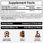 Natural mushroom supplement for enhanced focus