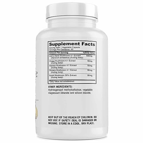 Natural mushroom supplement for focus