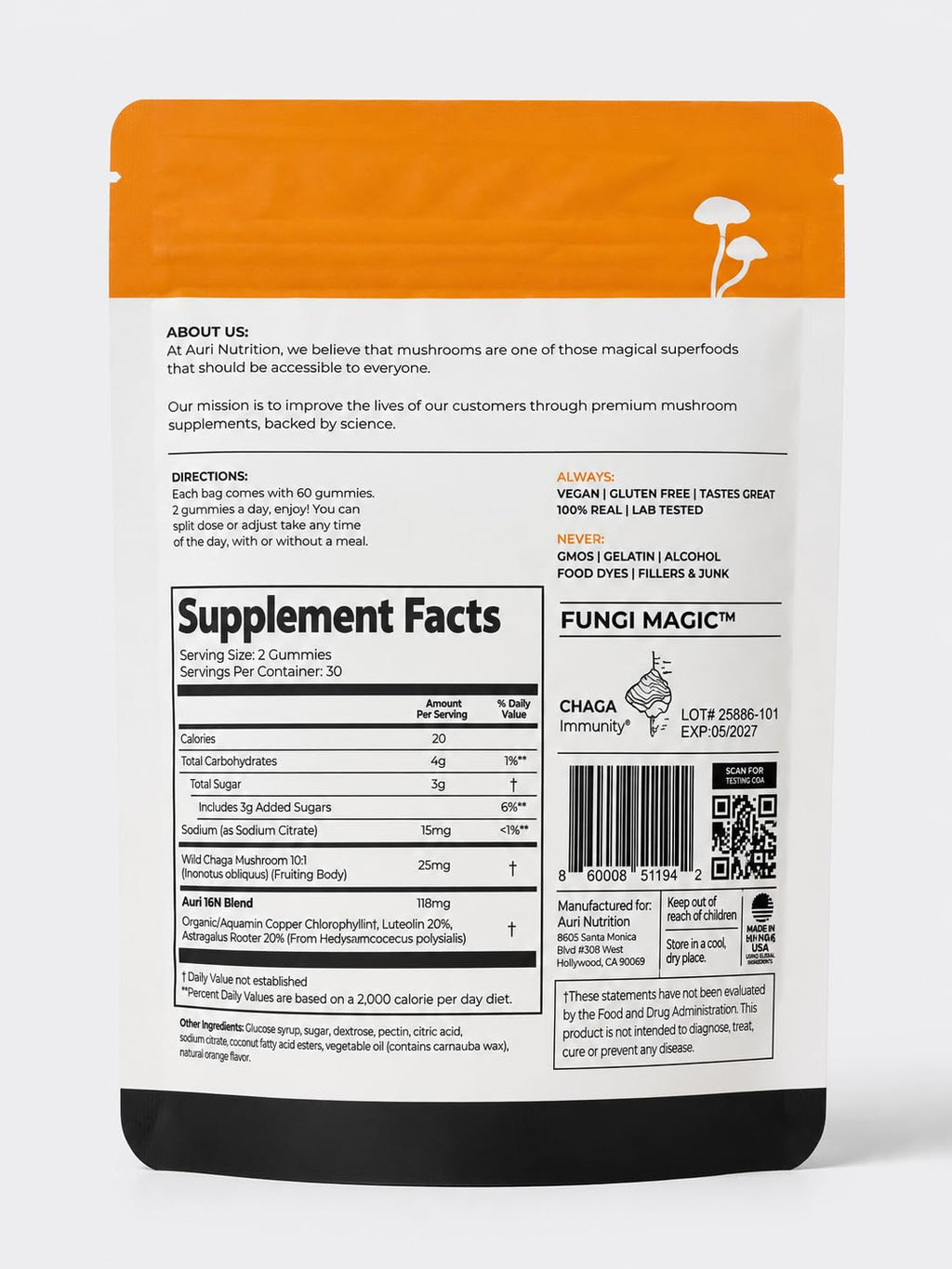 natural mushroom supplement for vitality
