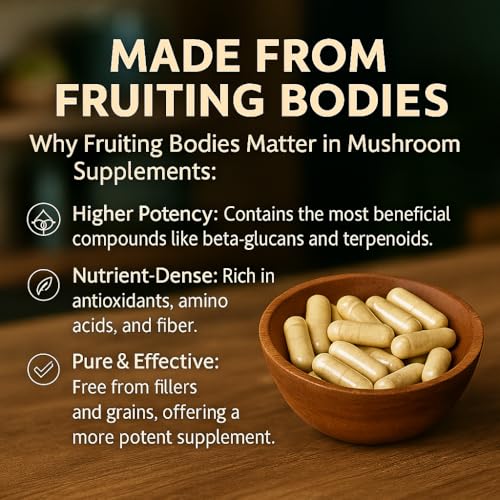 Natural mushroom supplement for wellness