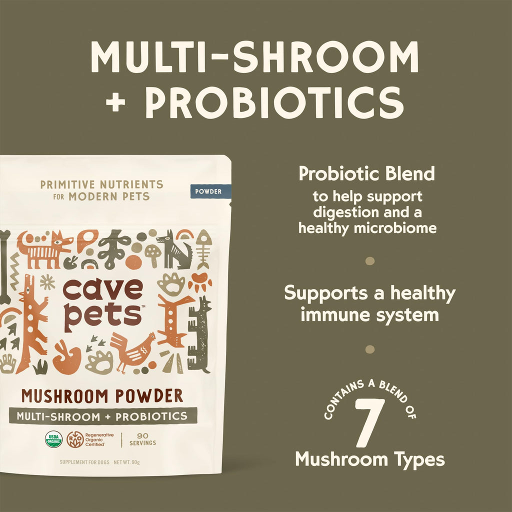 Natural mushrooms for canine wellness