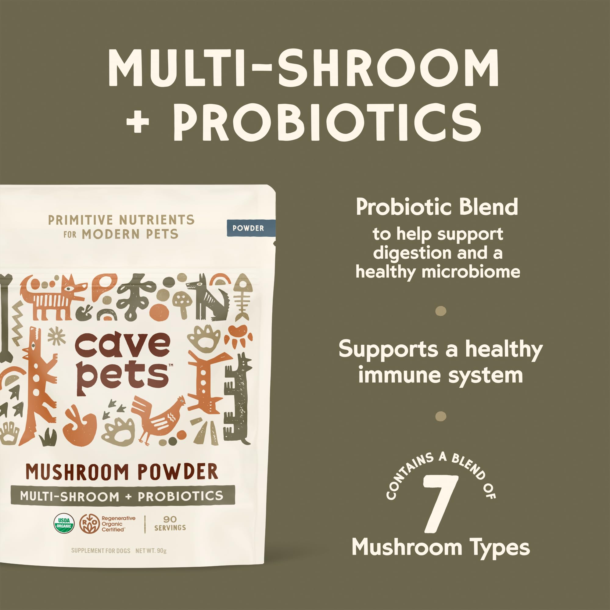 Natural mushrooms for canine wellness