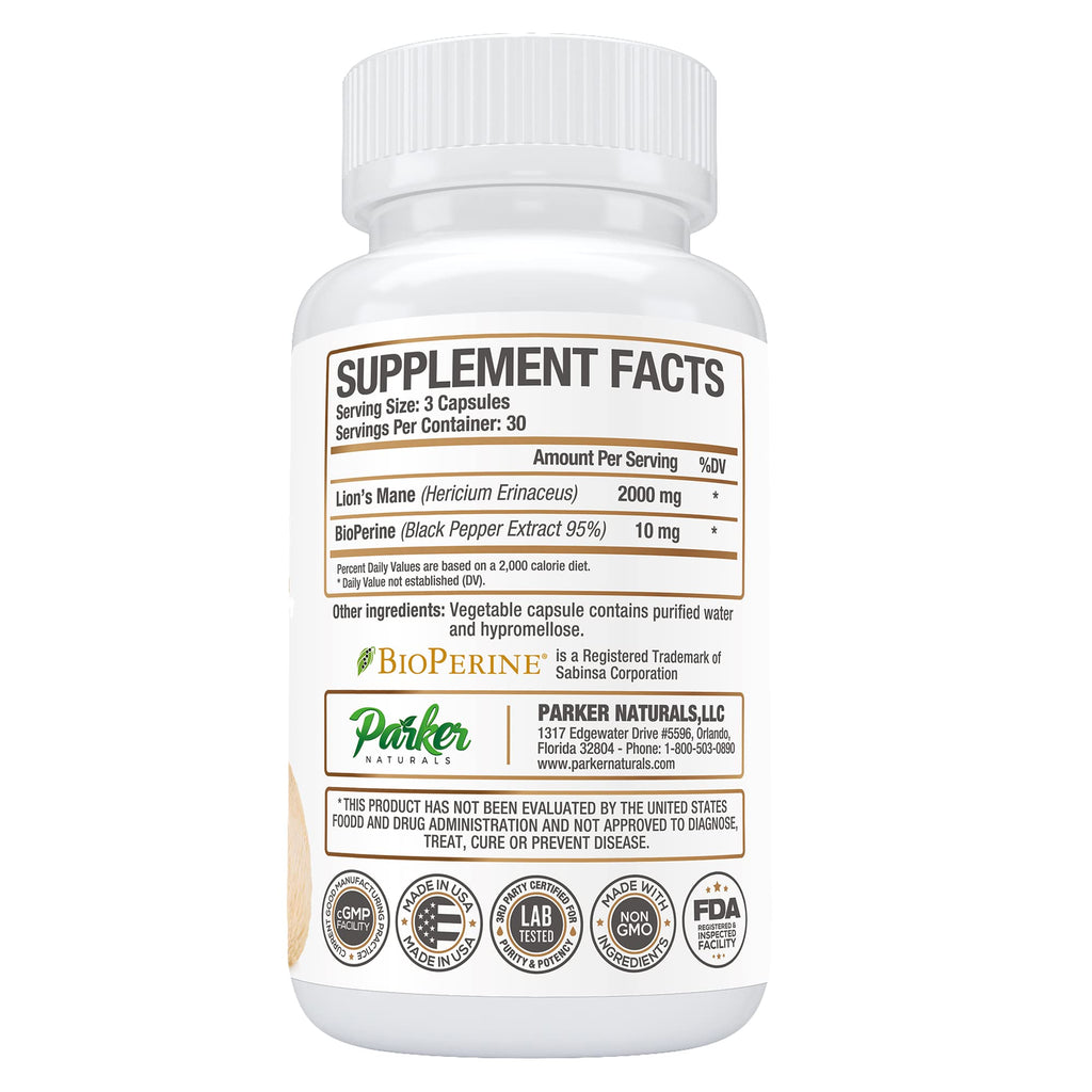 Natural mushrooms for cognitive function