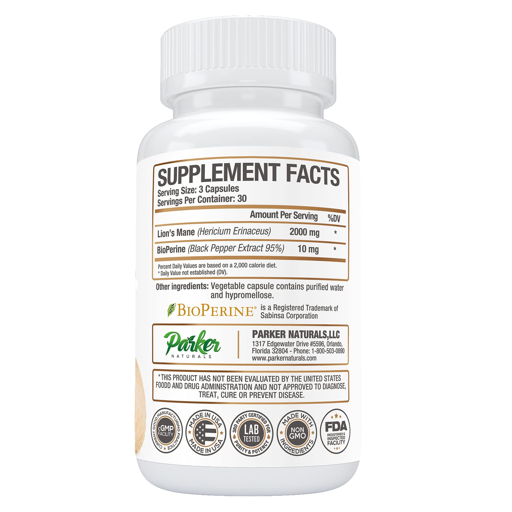 Natural mushrooms for cognitive function