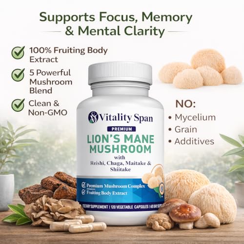 Natural mushrooms for cognitive health