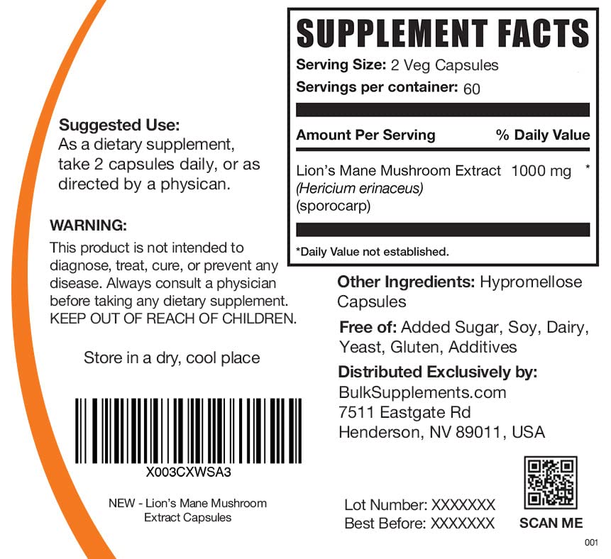 Natural mushrooms for cognitive support