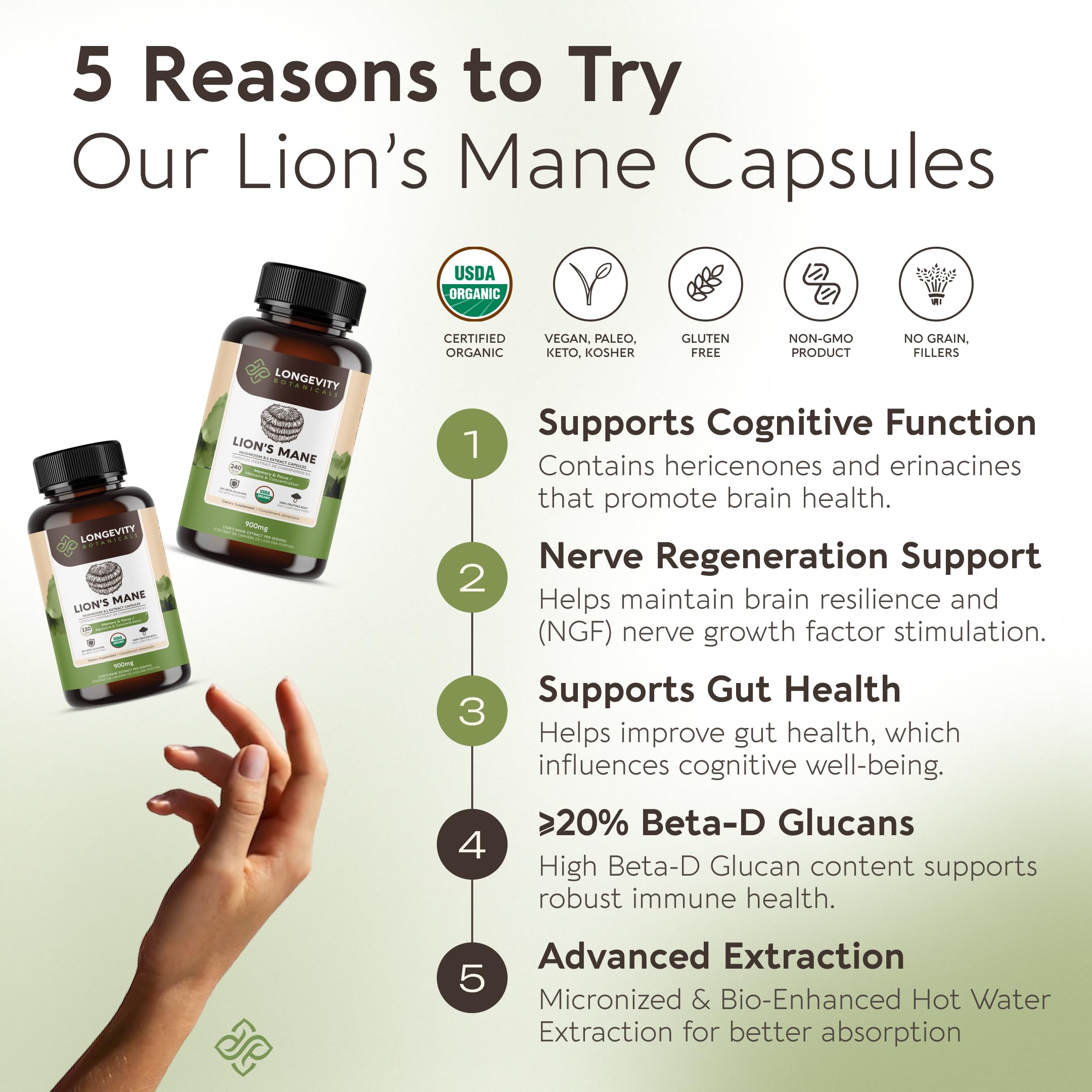 Natural mushrooms for mental clarity