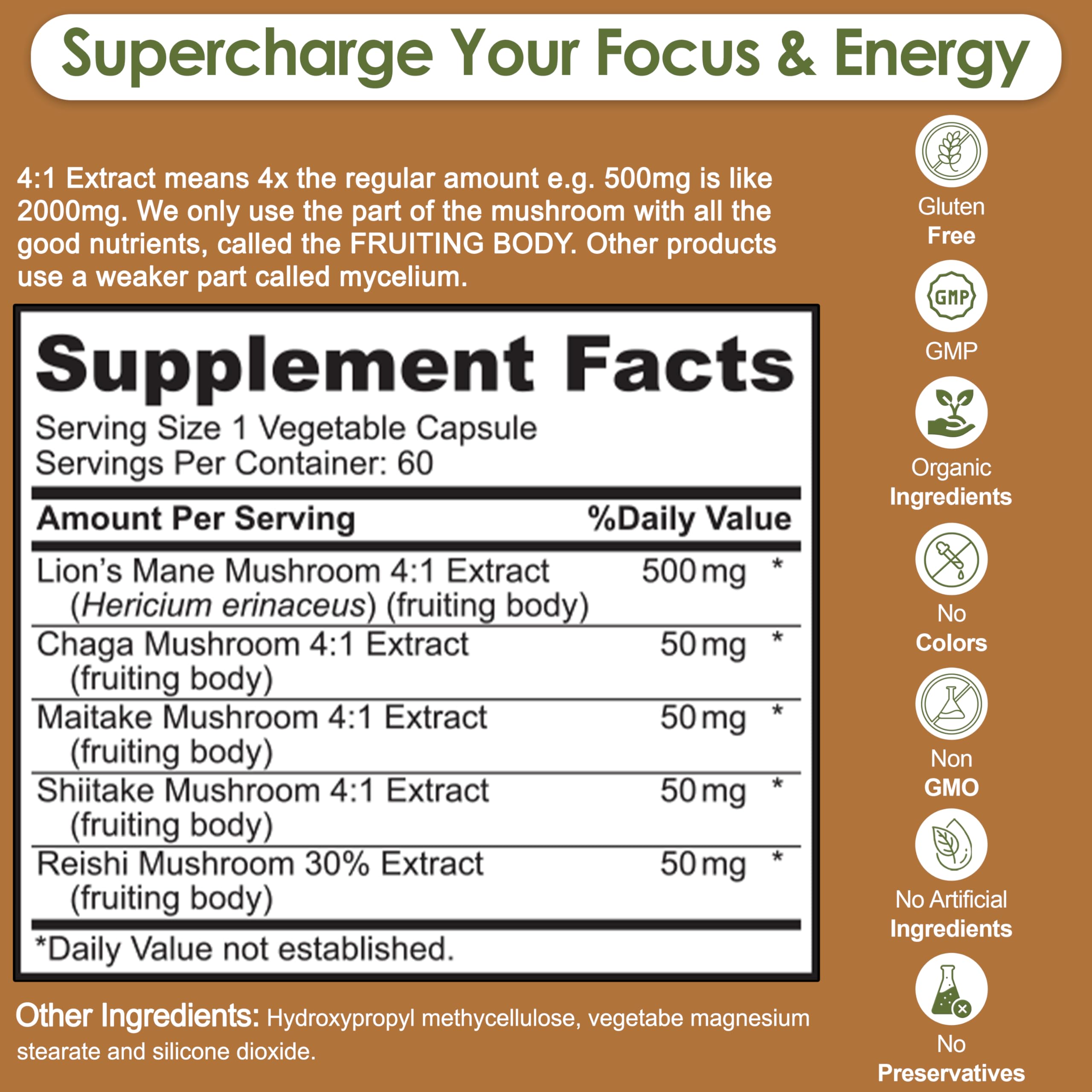Natural mushrooms for mental clarity