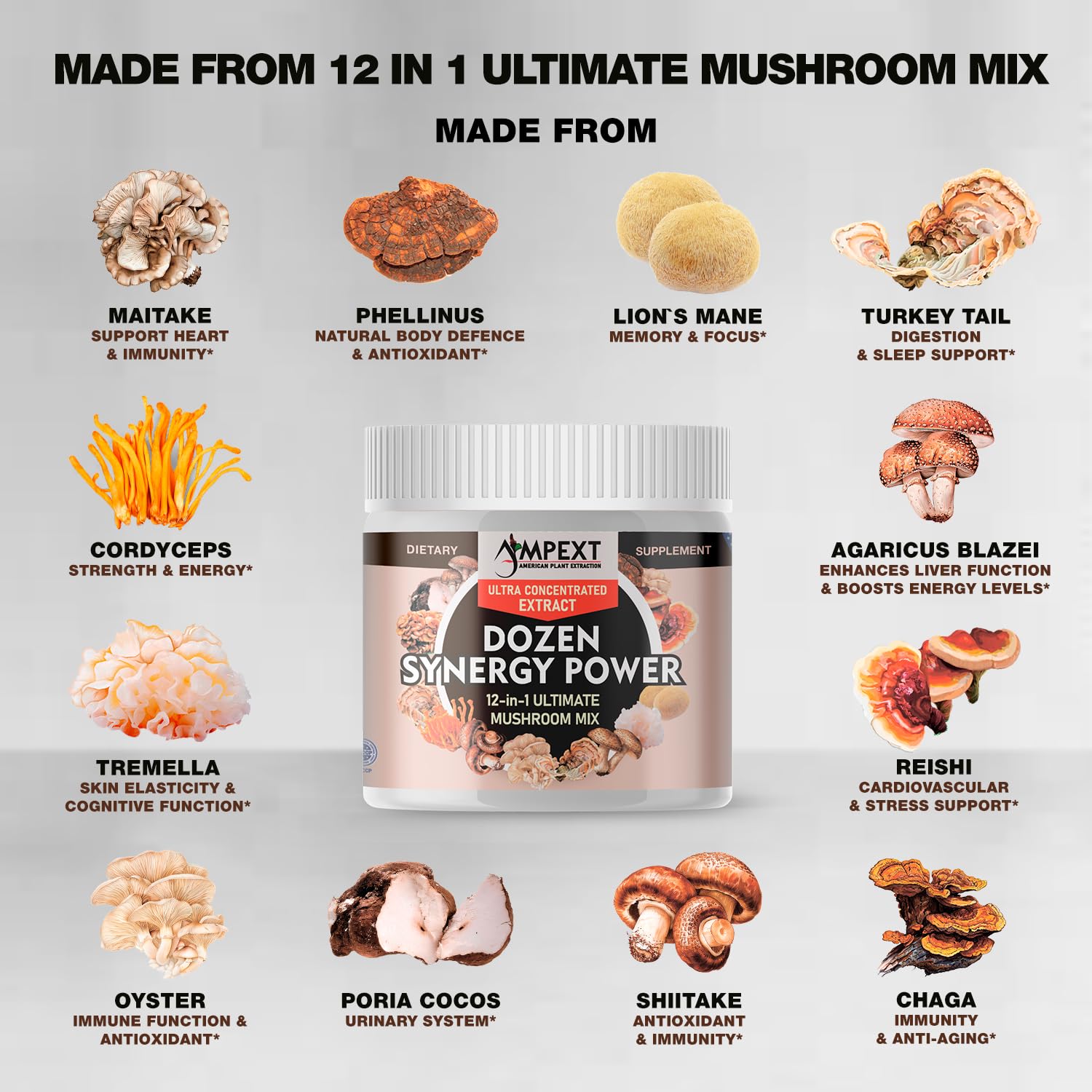 natural mushrooms for overall wellness