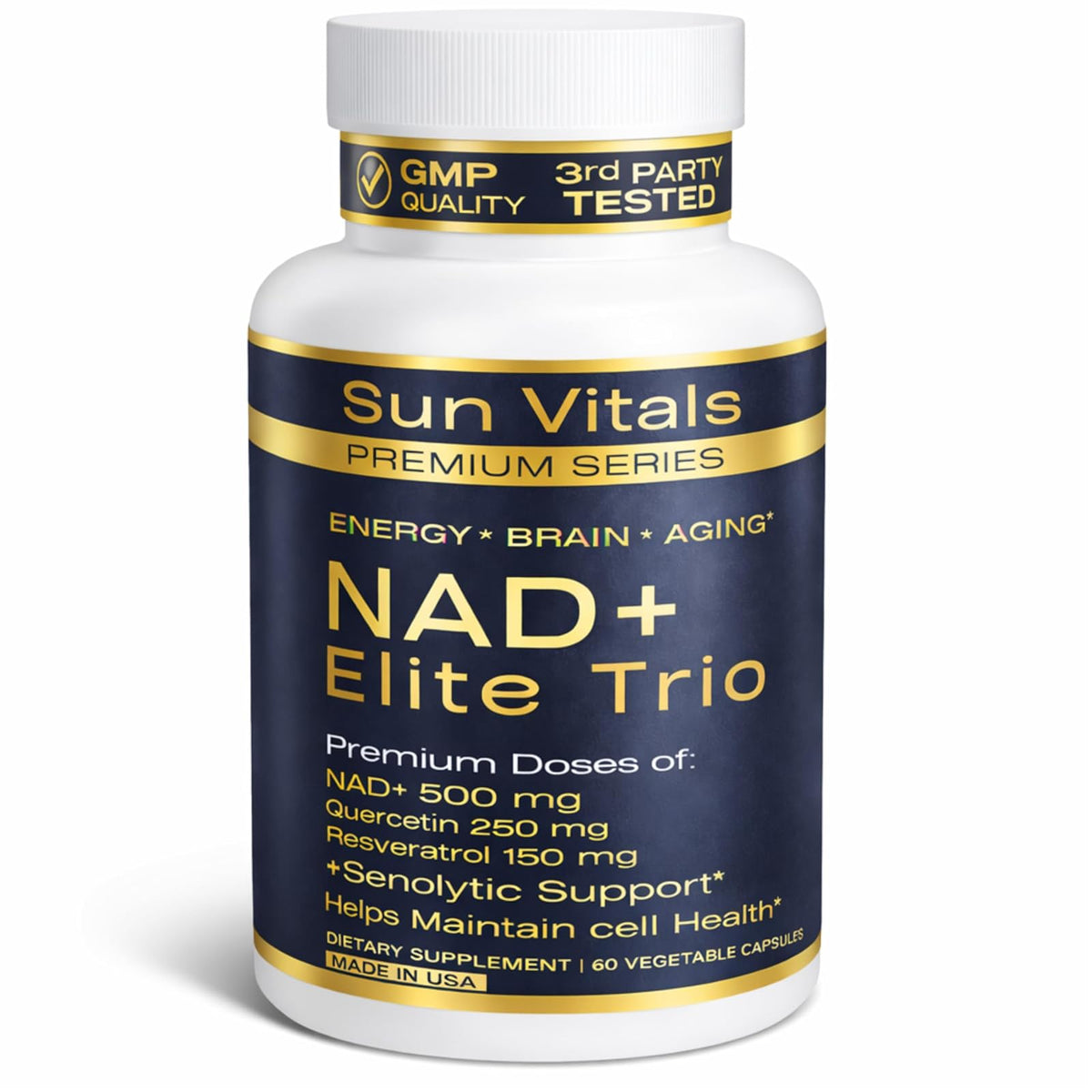 Natural NAD+ 500 mg capsules