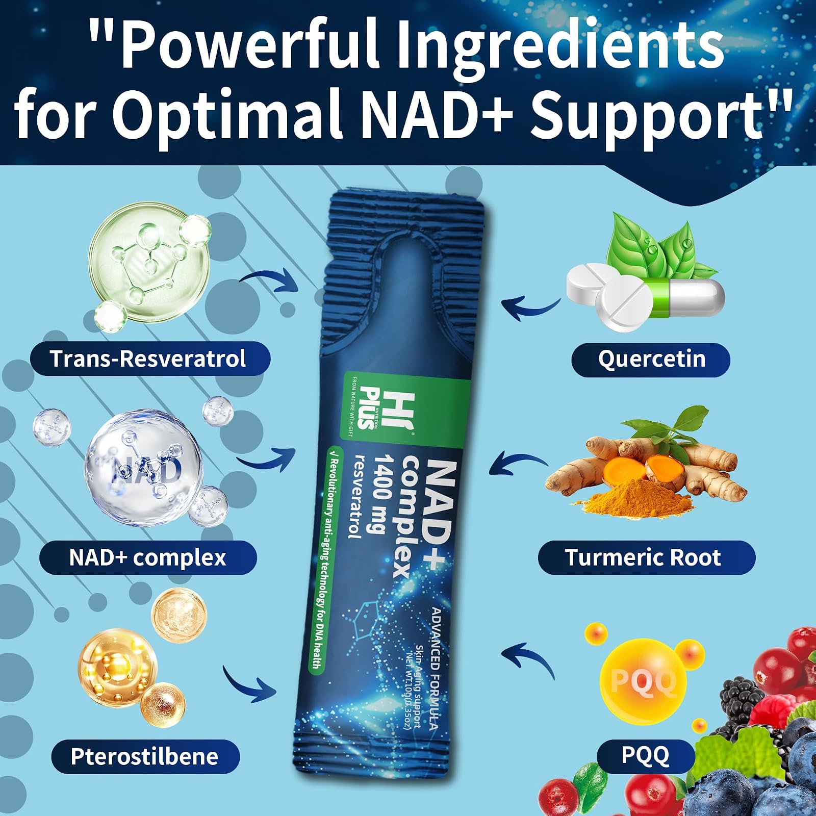 Natural NAD+ supplement for vitality