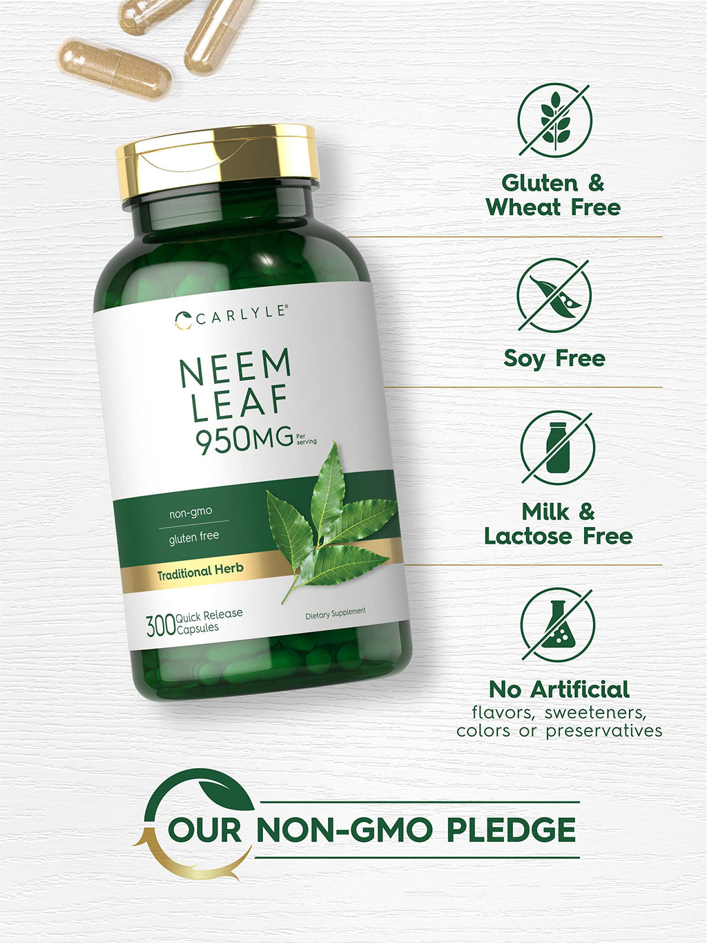 Natural neem capsules for detox