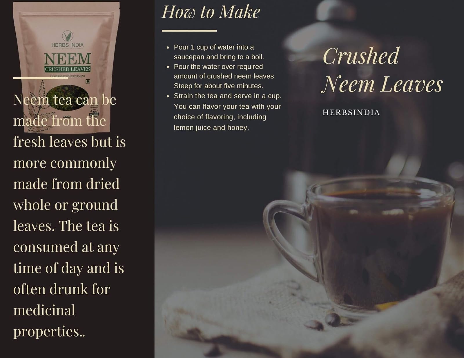 Natural neem leaves for herbal remedies