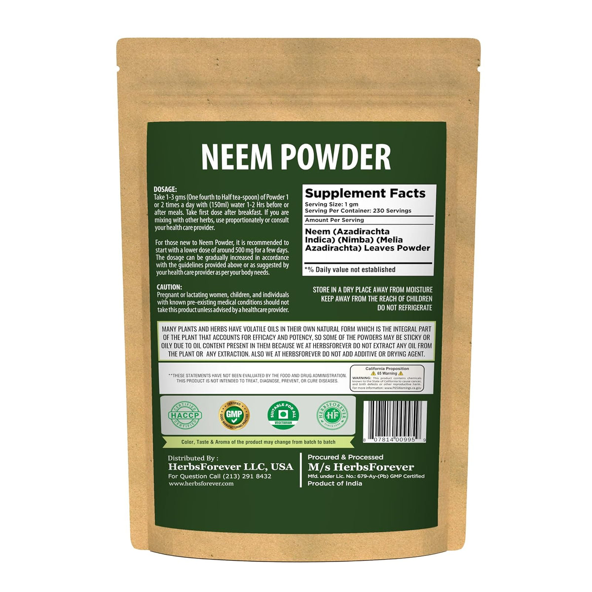 Natural Neem Powder for hair care
