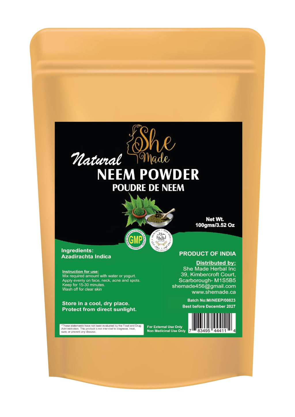 natural neem powder for skin