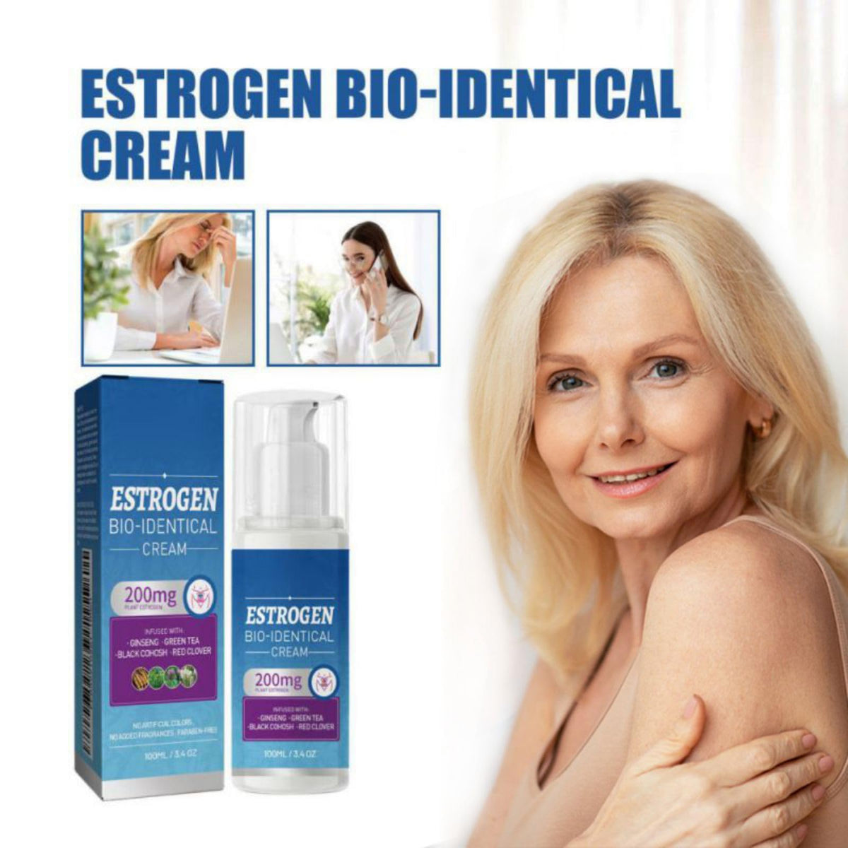 Natural nettle cream for hormonal balance