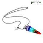 natural nettle crystal necklace