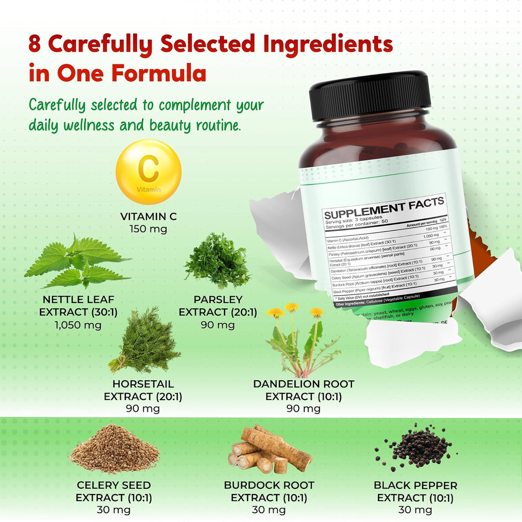 Natural nettle supplement for allergies