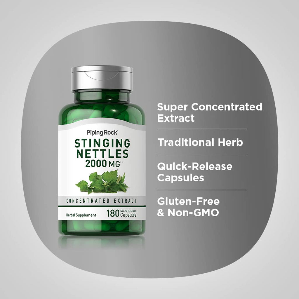 Natural nettle supplement for allergy relief