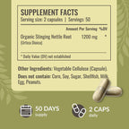 Natural nettle supplement for wellness