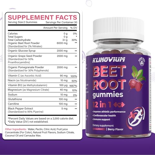 Natural nitric oxide support gummies