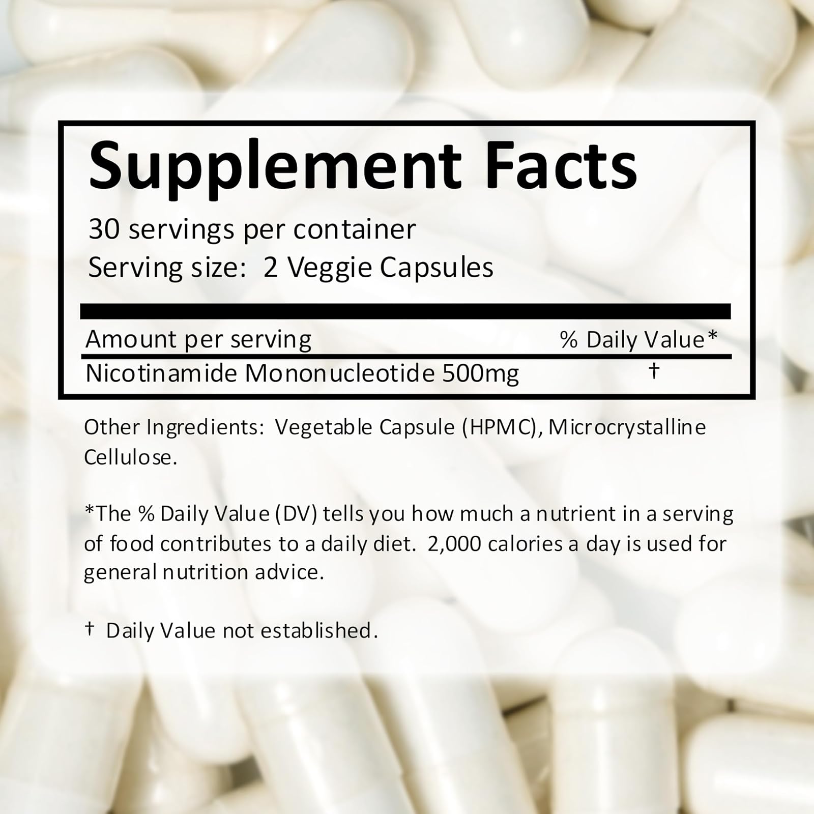 Natural NMN supplement for longevity