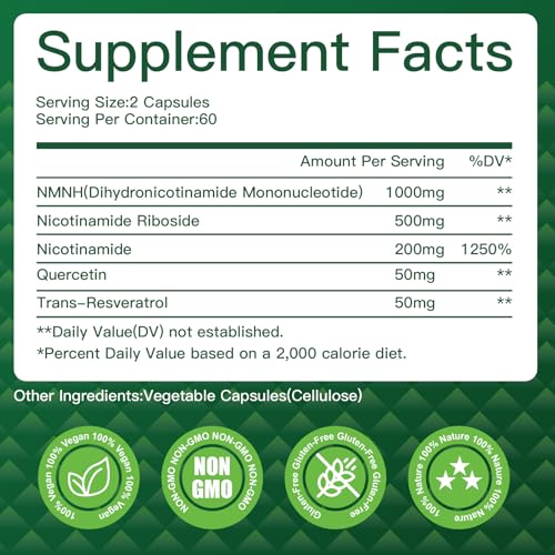 Natural NMNH supplement for mental clarity