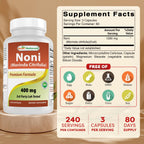 Natural noni supplement for wellness