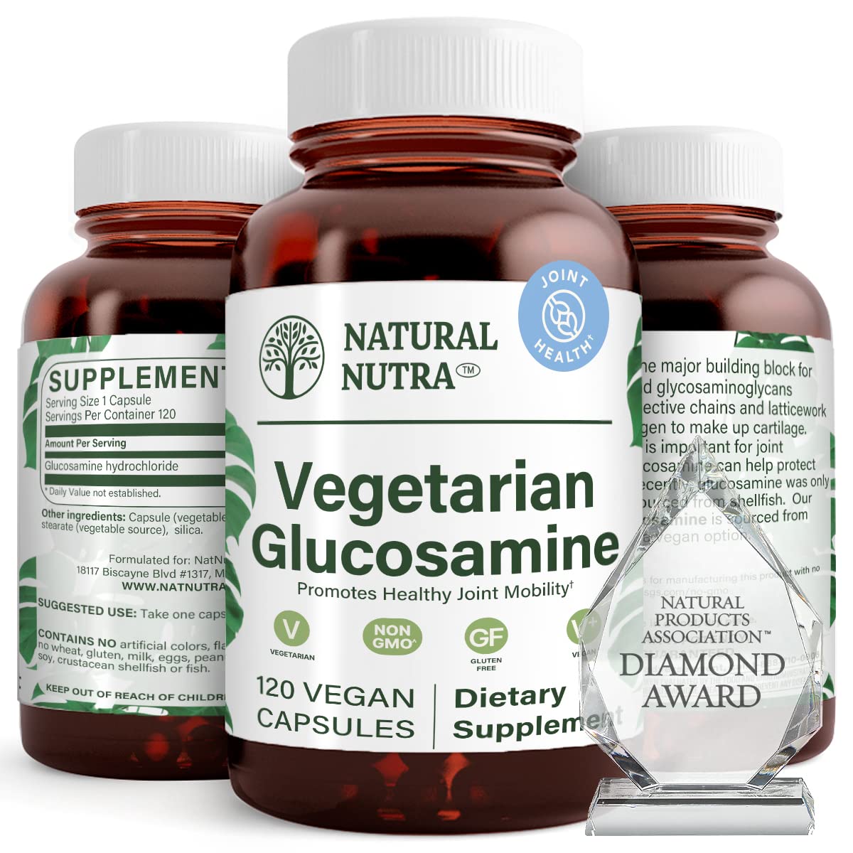 Natural Nutra glucosamine capsules for joints